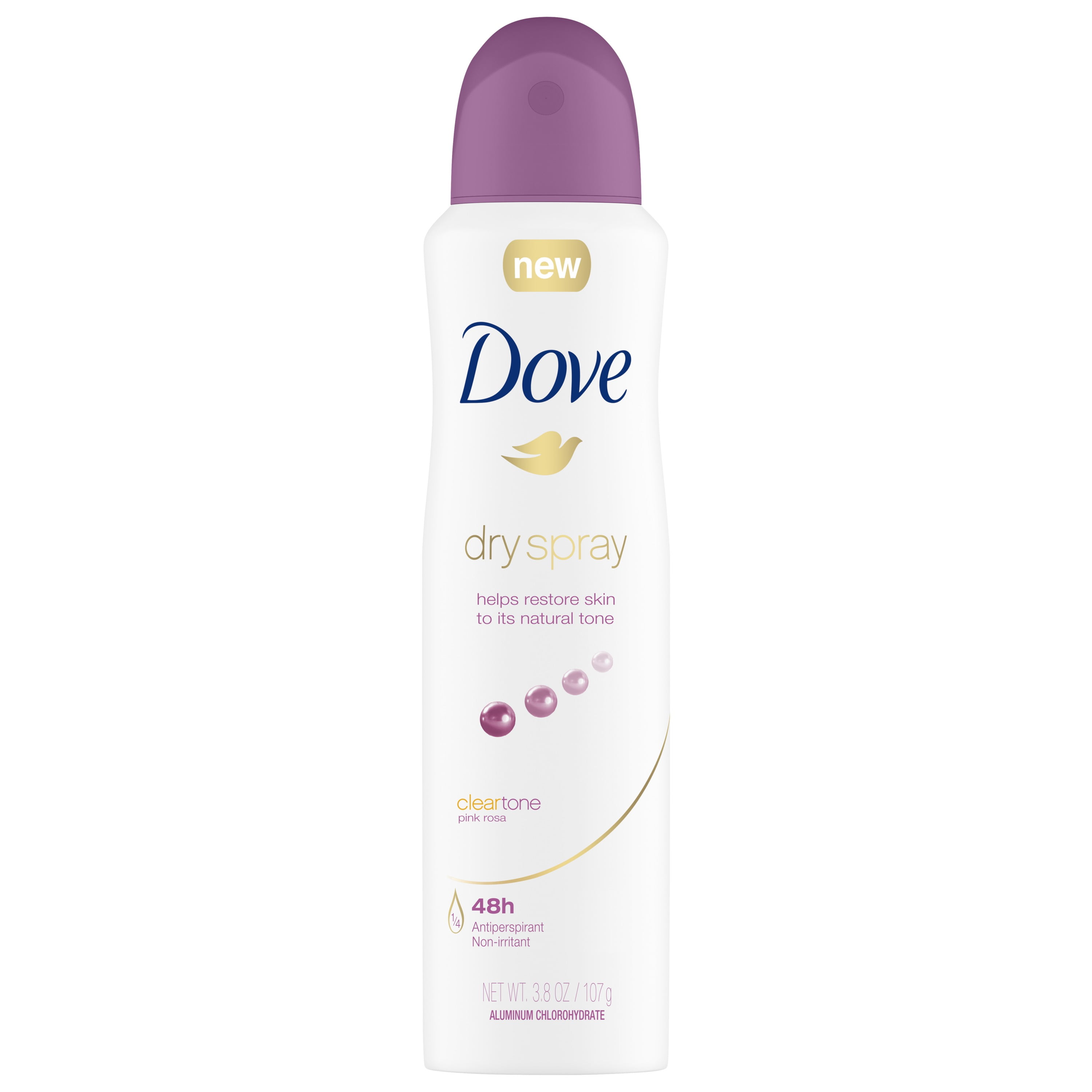 Dove Antiperspirant Deodorant Pink Rosa Clear Tone Dry Spray 3.8 oz ...