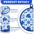 2 Pcs 10 Inch Tortilla Warmer Pouch, Blue Mexican Talavera Pattern ...