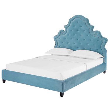Modern Contemporary Urban Design Bedroom Queen Size Tufted Platform Bed ...