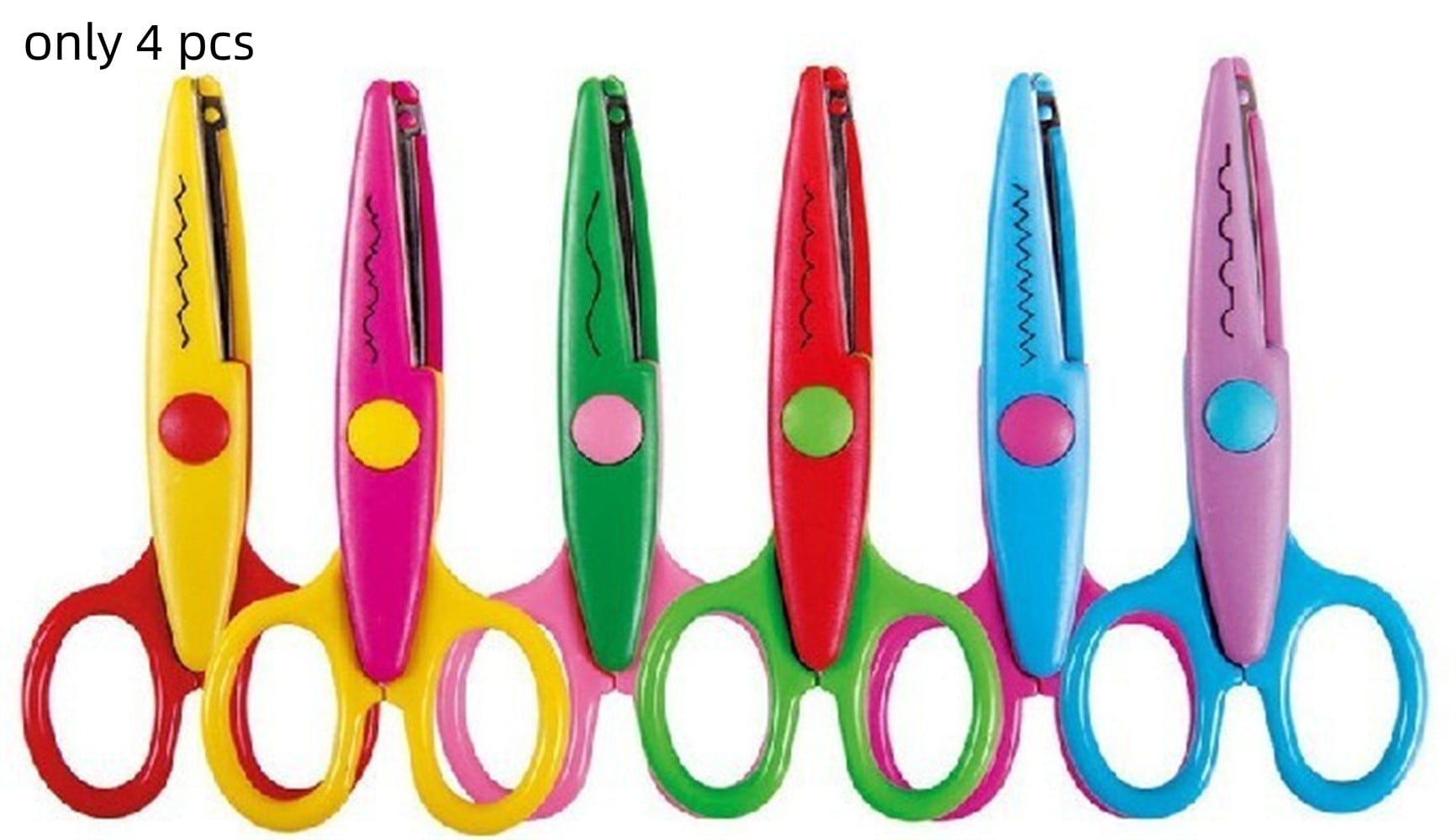 Happon Craft Scissors Decorative Edge, 4 Pack, Zig Zag Scissors ...