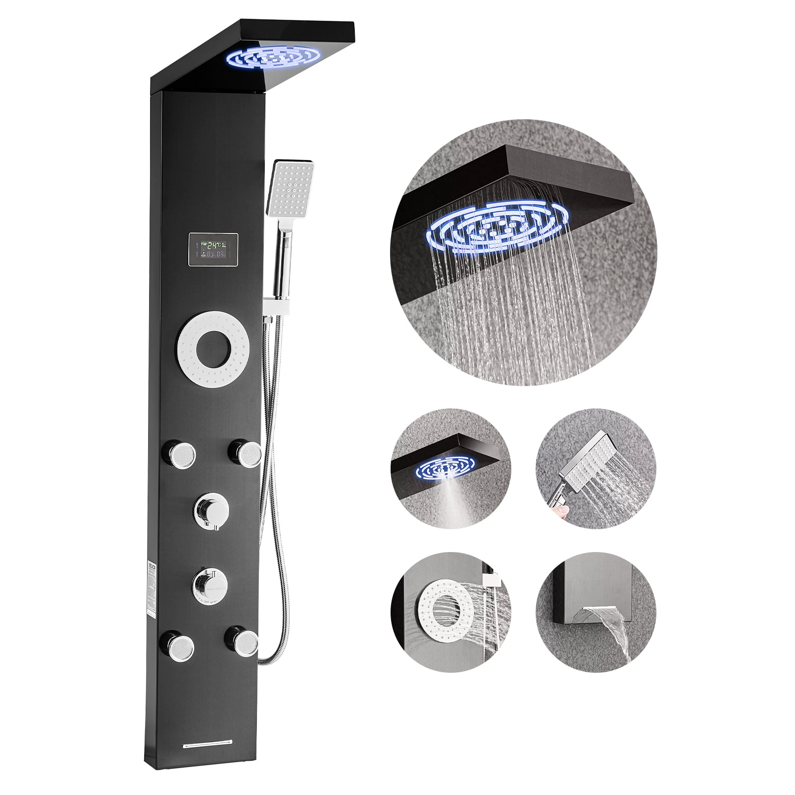 Click here for Vevor Shower Panel Tower System Stainless Steel Co... prices