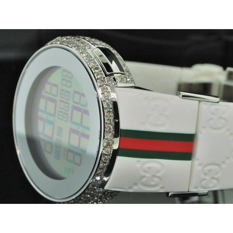 Gucci Diamond White Watch Mens Full Casing Ya114214 5 Row Gucci Diamond White Watch Mens Full Casing Ya114214 5 Row