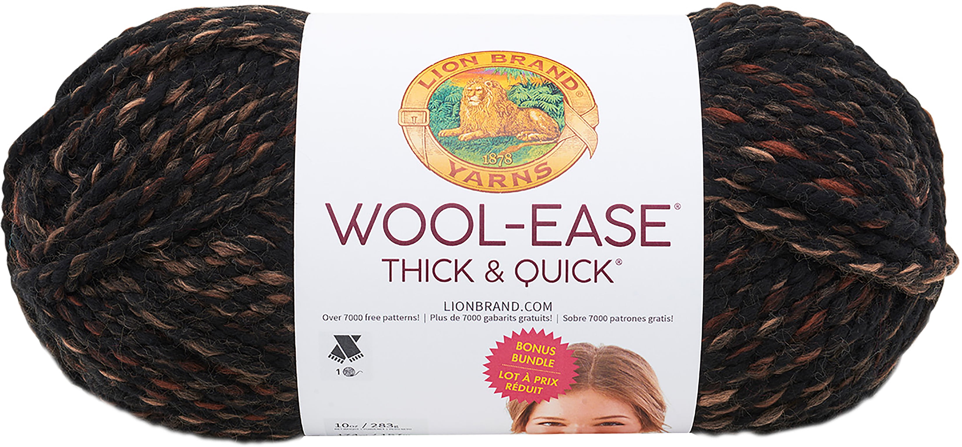 Lion Brand Yarn 641-539 Wool-Ease Thick & Quick Bonus Bundle Yarn, One ...