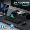 RaceGT Bluetooth Keyboard, Dual Mode BT 5.1 and 2.4G, Silent Compact ...
