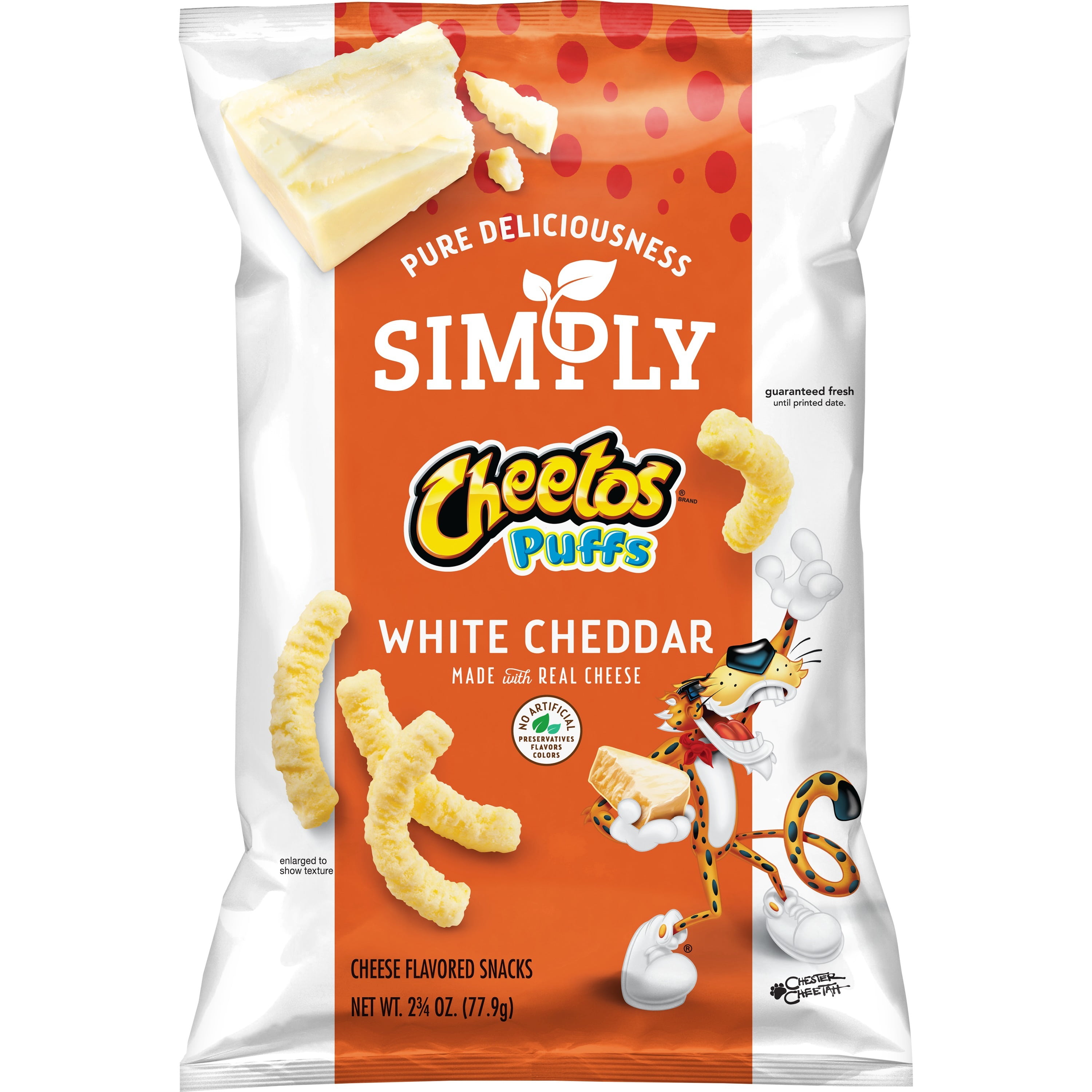 Simply Cheetos Puffs White Cheddar Cheese Flavored Snacks, 2.75 oz Bag ...