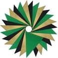 3 Pack Green Gold Birthday Decorations Triangle Flag Paper Pennant ...