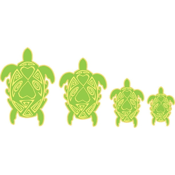Green and Yellow Turtle Family Stickers - Walmart.com