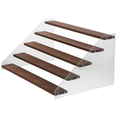 Acrylic Display Stand Counter Retail Riser Wood Shelf Display Shelves ...