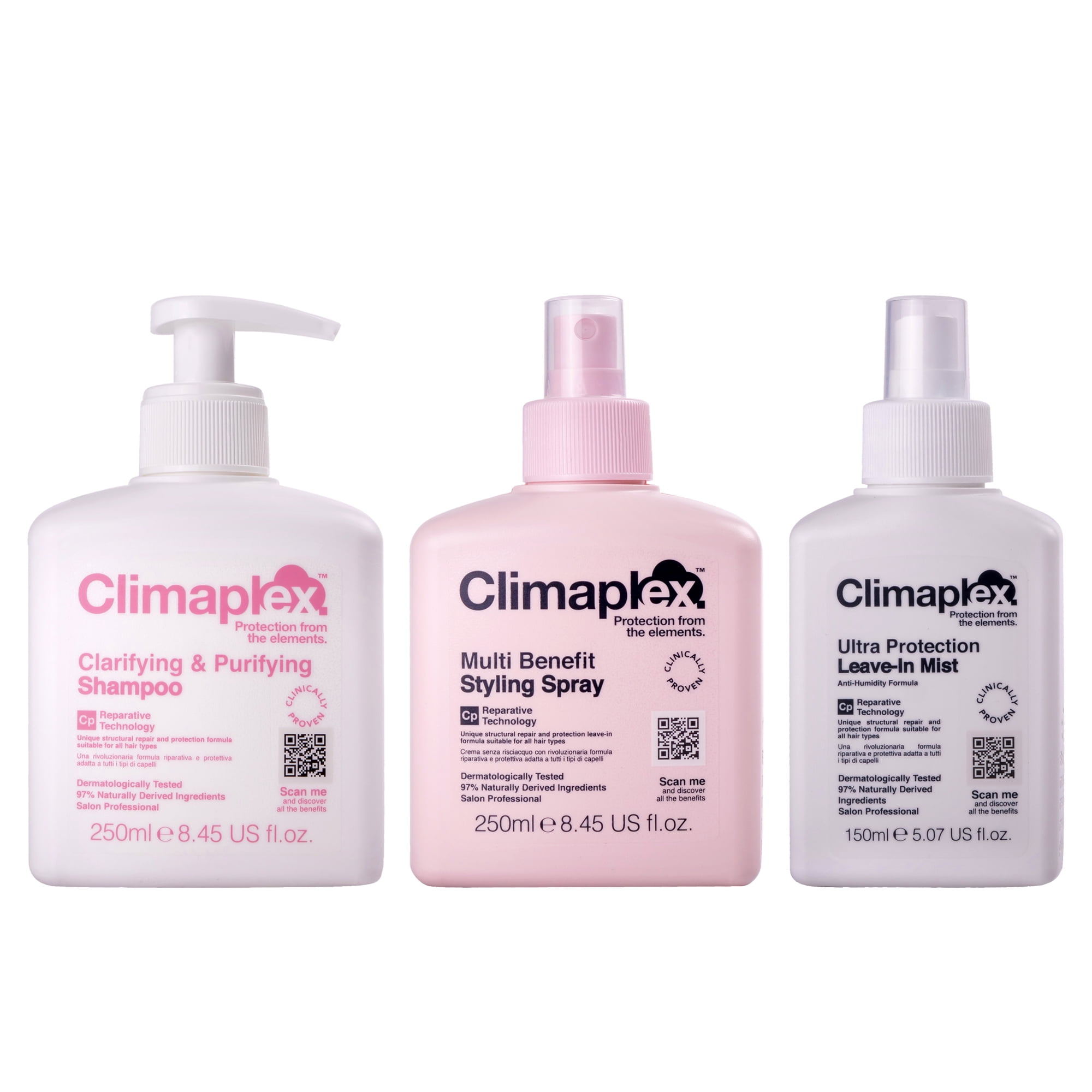 Champú aclarador y purificador Climaplex spray para peinar y Kit de ...