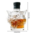 2 Pack 3D Tiger Head Decorative Liquor Bottle 10.1oz, Clear Glass ...