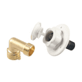 RV City Water Fill Inlet Flange Brass with Hose Elbow Check Valve ...