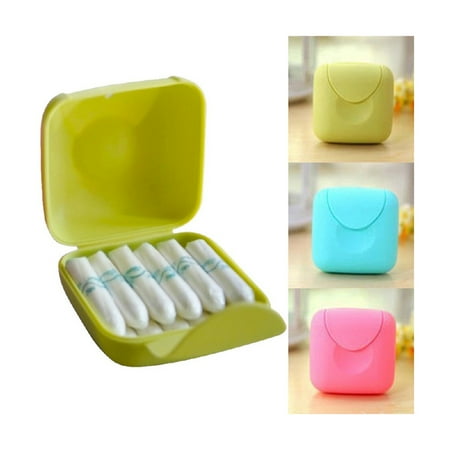 4Pcs Random Color Tampons Storage Boxes Women Tampons Box Portable Mini ...