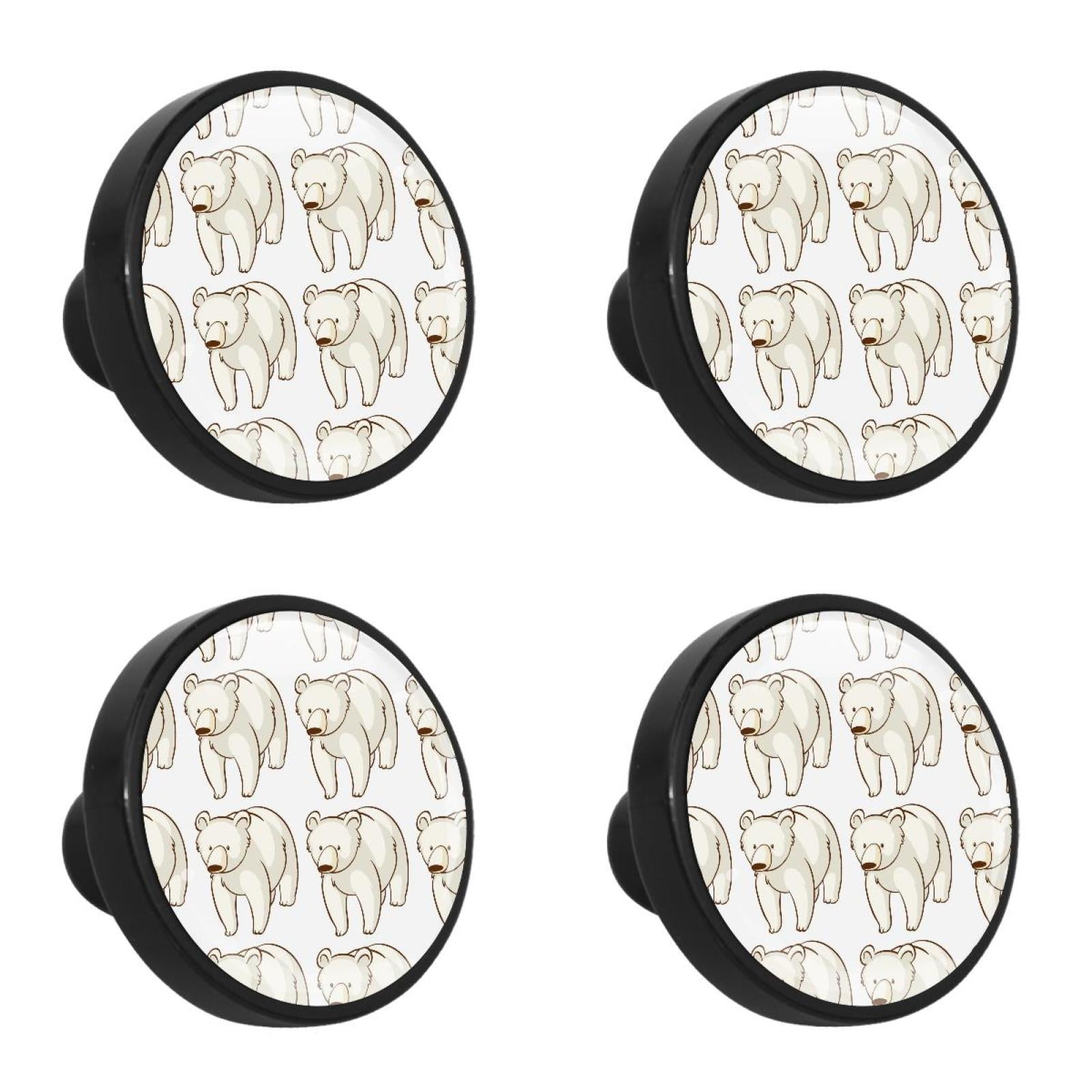4 Pcs Bear Knobs for Kitchen Cabinet Cupboard Dresser Bookcase Drawer ...