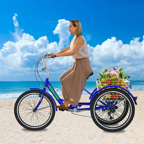 ABORON 20 inch 7 Speed Adult Tricycles , 3-Wheels Cruiser Bike with ...