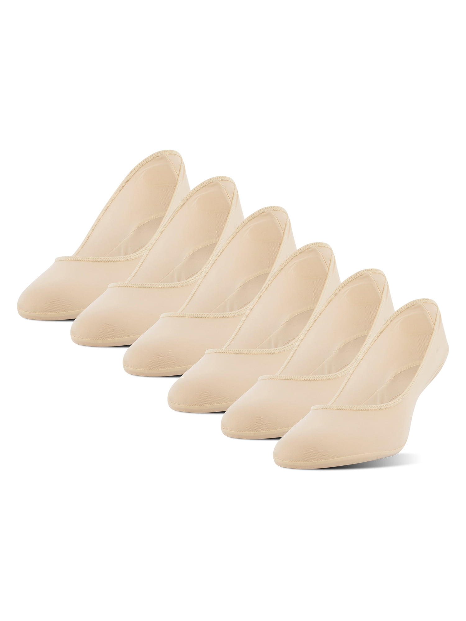 PEDS Women's Ultra Low Cut Contoured Pad Liner Socks with Gel Tab, 6 ...