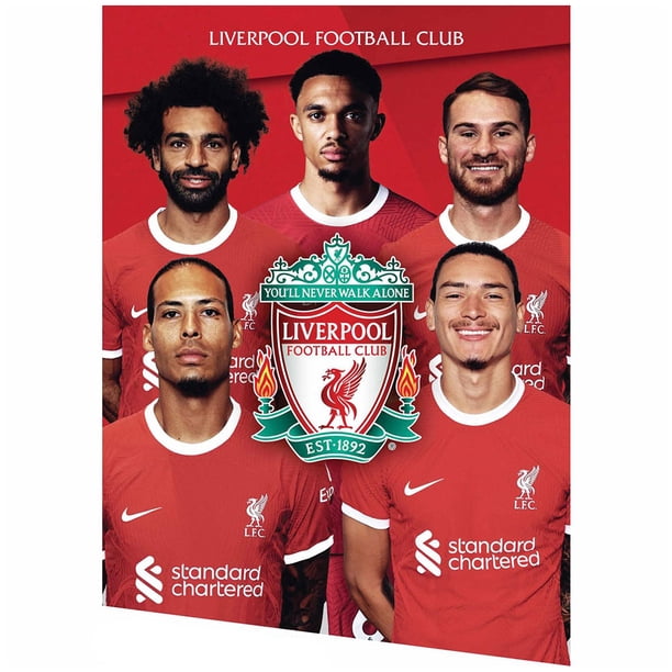 Liverpool FC - Calendario de Pared A3 Diseño 2024 (Rojo) | Bodega ...