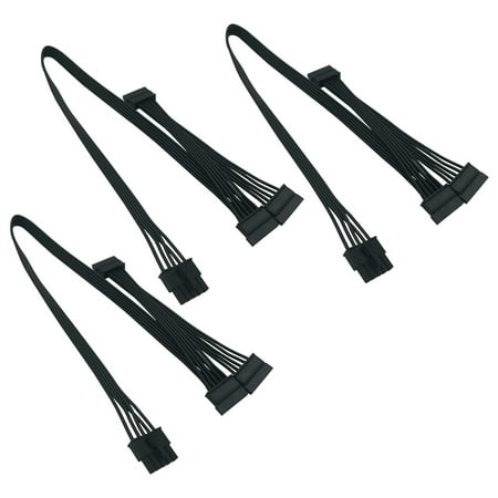 3X 5 Pin to 3 SATA Hard Drive HDD Power Cable Only for V550 V650 V750 ...