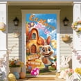 AuroraX Easter Bunny Door Decorations Holiday Door Decals Sticker for ...