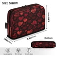 8.3"x5.9" Large-Capacity Multi-Pocket Vertical Pencil Case Layered Red ...