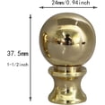 2PCS 1-1/2 Inch Lamp Finial Small Spherical Lamp Finishes for ...