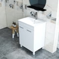24-Inch Floor-Mounted Bathroom Vanity with Sink Combo,Double Doors With ...