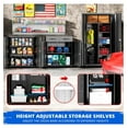 Exlonjet Metal Storage Cabinets with Doors and Hanging Rod, 72”H ...