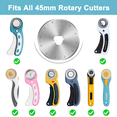 Tonsiki 45mm Rotary Cutter Blades, SKS-7 Steel, 10pcs Cutting Blades ...