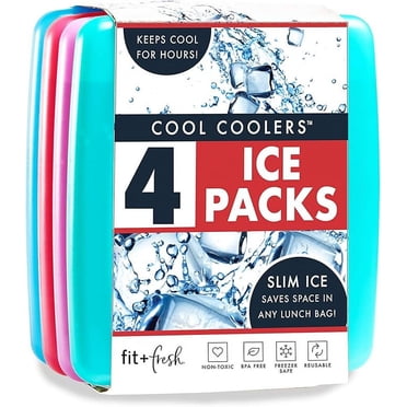 Fit and Fresh Ice Packs - Cool Coolers - Multicolored Penguin - 4 Count ...