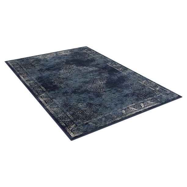 Allstar Rugs 2'x7' Runner Persian Heriz Cotton Area Rug in Cobalt Blue ...