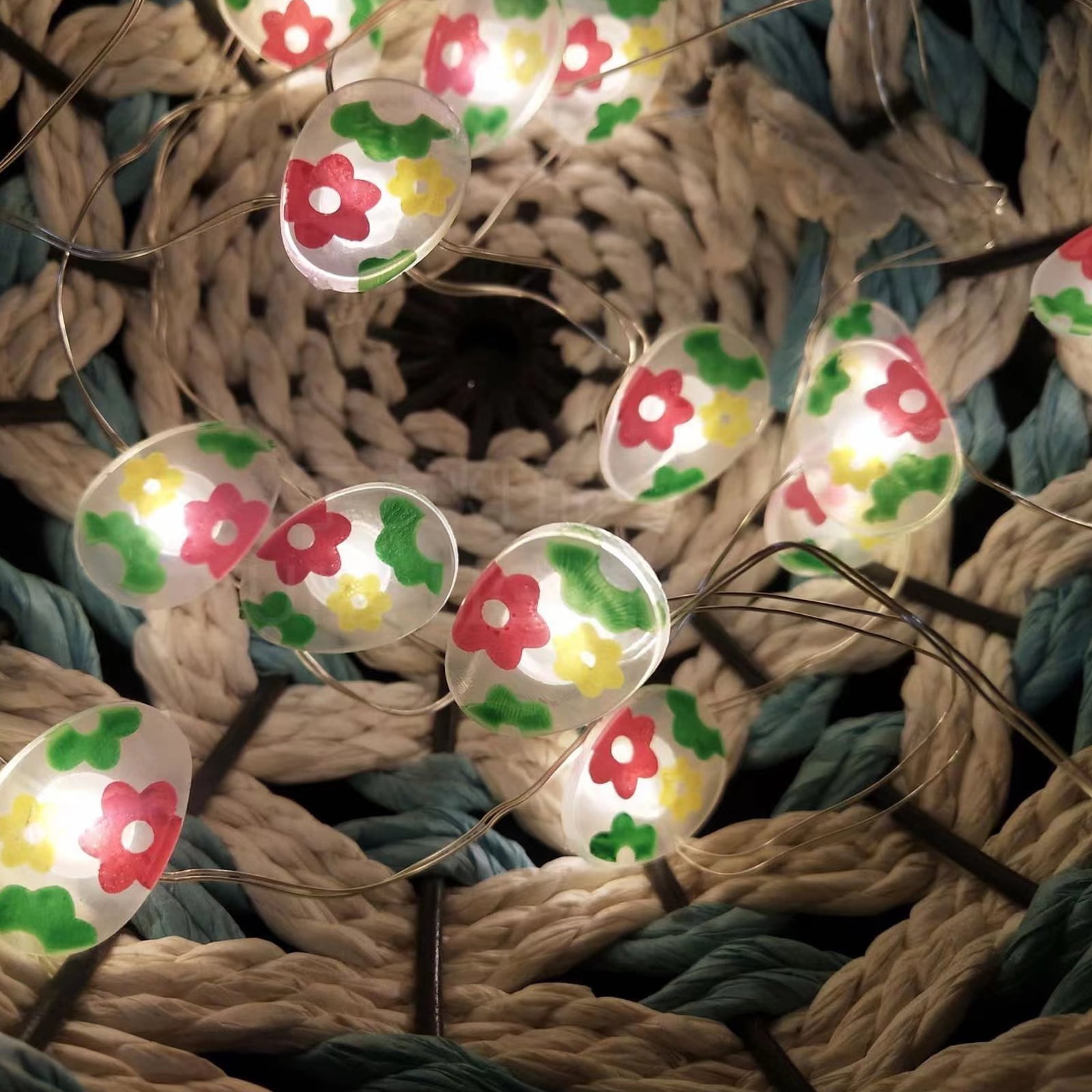 Bunny Carrot String Lights Battery Operated, Easter Decor Spring Rabbit Fairy Lights for Home ...