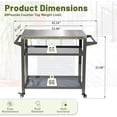 3-Shelf Outdoor Grill Table, Movable Grill Cart, Outdoor Food Prep and ...