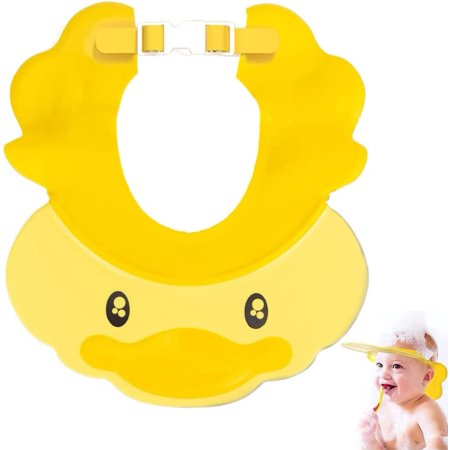 QUETO Baby Shower Cap, Adjustable Visor Bathing Caps, Shampoo Hat ...