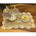 Cotton Placemats, Handmade Crochet Doilies, Rectangle Lace Placemats ...
