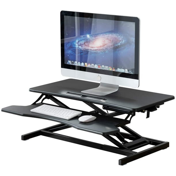 EROMMY Standing Desk 32 Inches Height Adjustable Converter Stand up ...