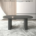LHYY Kitchen extendable dining table for 4-8 people,oval kitchen table ...