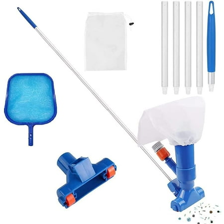 Mini Pool Vacuum Cleaner Kit, Portable Pool Cleaning Accessories with 5 ...