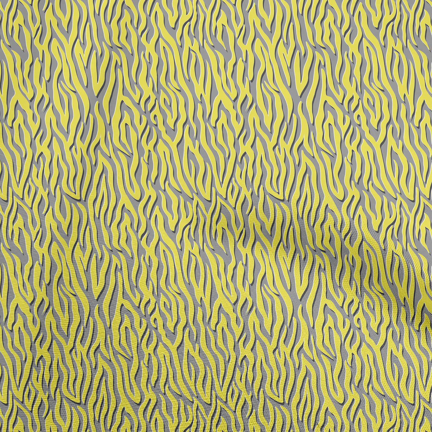 oneOone Viscose Chiffon Yellow Fabric Animal Skin Sewing Craft Projects ...