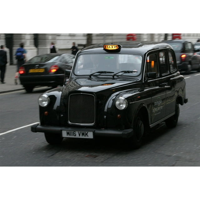 24x36 gallery poster, The hackney carriage black cab is a common sight ...