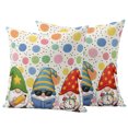Boho Style Cute Gnomes Waterproof Throw Pillow Covers Set of 2 Colorful ...