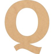 Wooden Letter Unfinished, Rockwell Font, Craft Cutout - Walmart.com