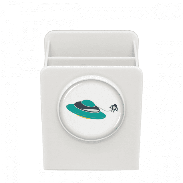 Universe Alien Monster UFO Desk Pencil Holder Cup Pen Organizer ...