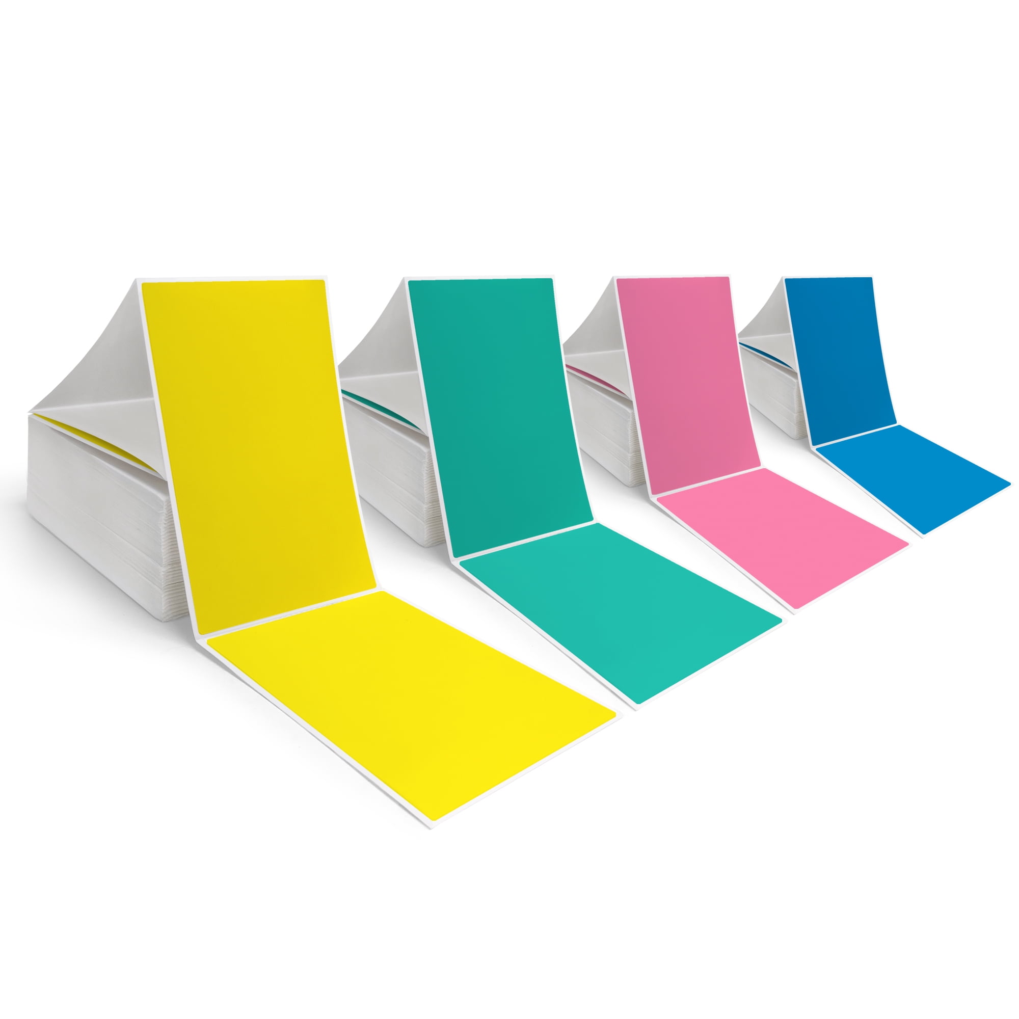 8NET 4 x 6" Assorted Colors (Blue/Green/Pink/Yellow) Fanfold Direct ...