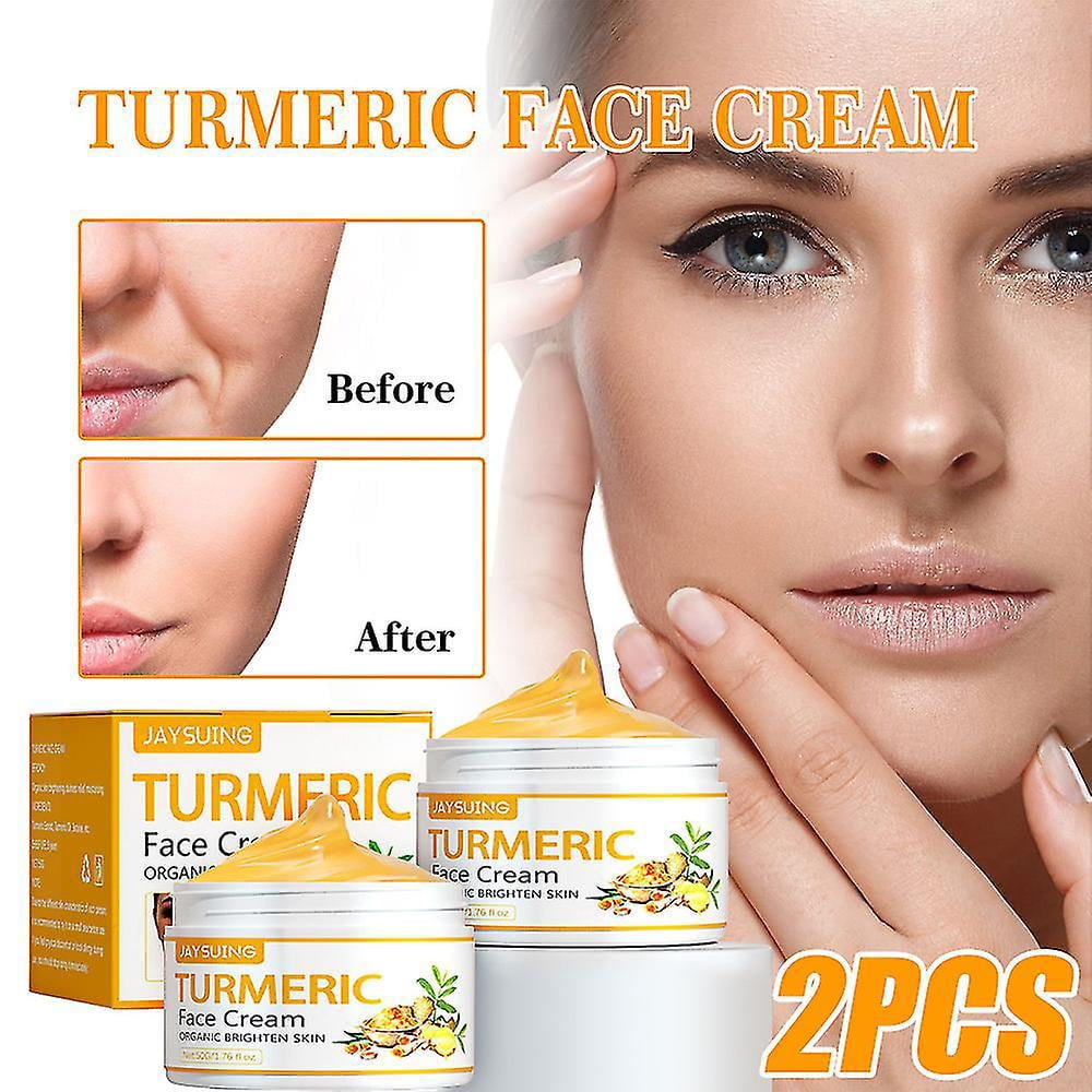 Crema facial de cúrcuma para atenuar arrugas, reafirmar, iluminar y ...