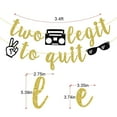 Two Legit To Quit Banner, Second Birthday Banner, Hip Hop Party ...