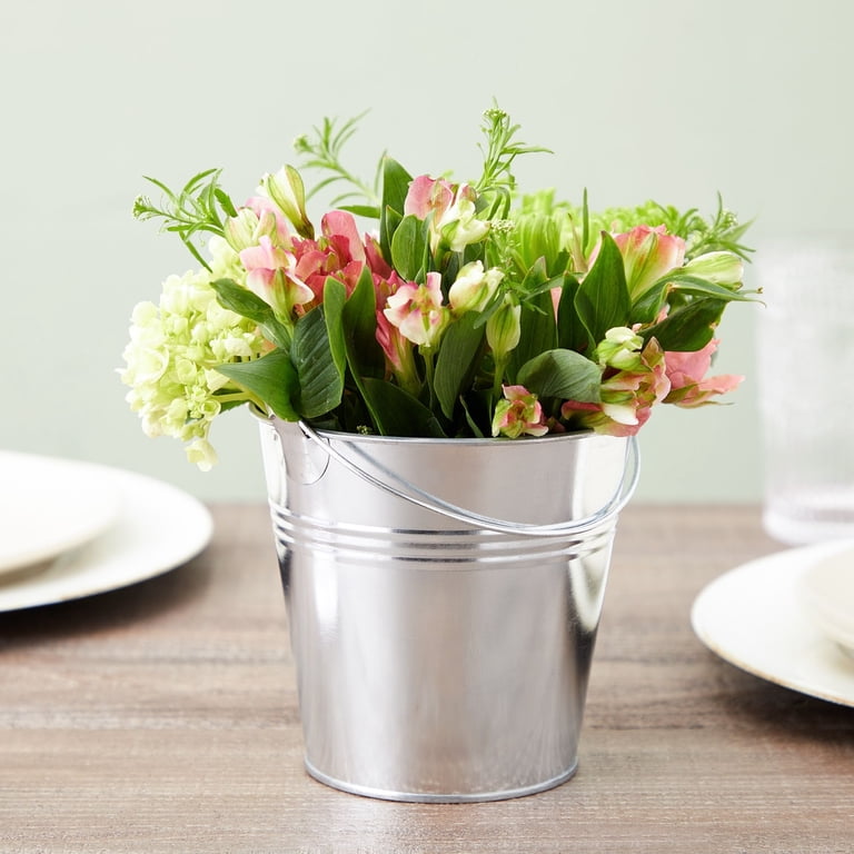 Galvanized Metal Pails 12-Pack Small Tin Buckets With Chalkboard Labels ...