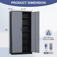 72" Metal Locker Storage Cabinet,72" Tall Locking Cabinet with Doors ...