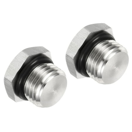 Uxcell G1/4 Male Plug Stainless Steel Thread Hex Head Socket Pipe ...