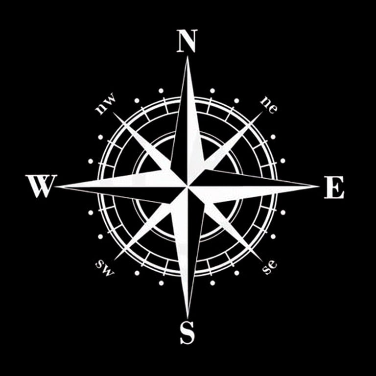 Compass Black And White
