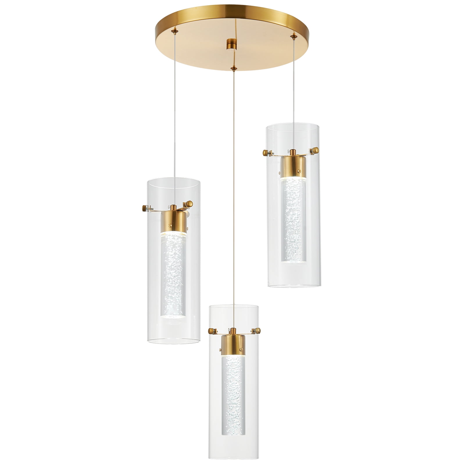 ZHLWIN Pendant Ceiling Light Fixture for Kitchen Island, Integrated LED ...