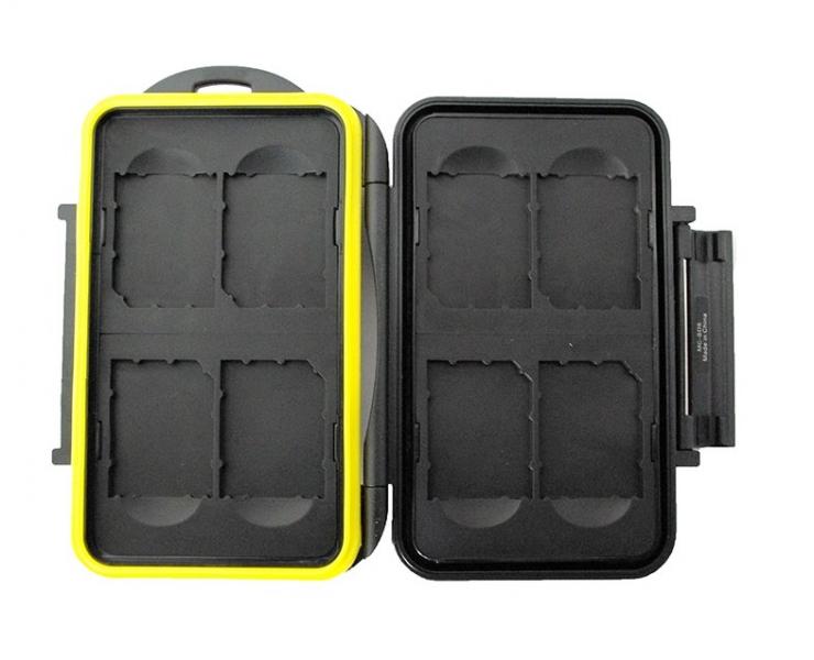 JJC MC-SD8 Rugged Waterproof Memory Card Case (8x SD/SDHC Cards ...